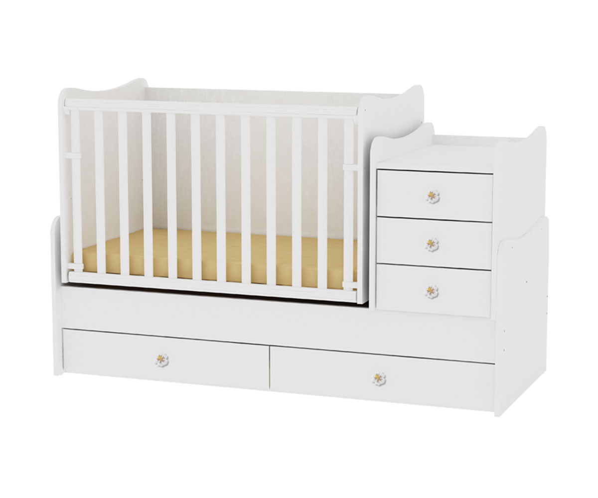 Детско легло Lorelli Maxi Plus, бяло | КОМСЕД