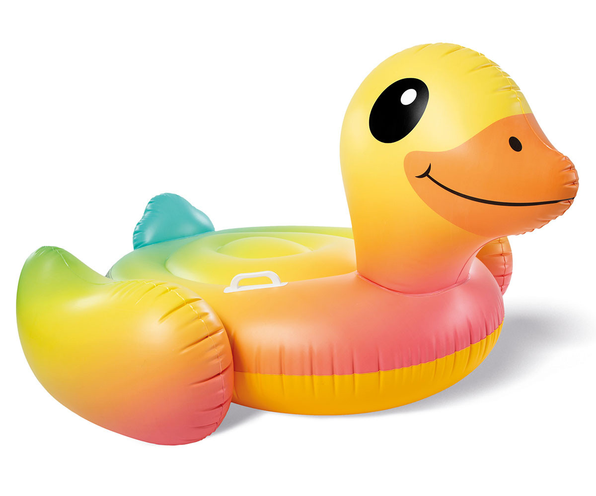 Надуваем остров Пате INTEX Yellow Duck Ride-on | КОМСЕД